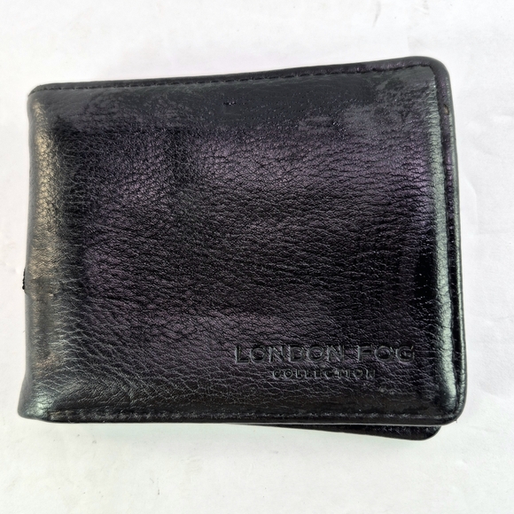 London Fog | Accessories | London Fog Mens Black Genuine Leather Bifold ...